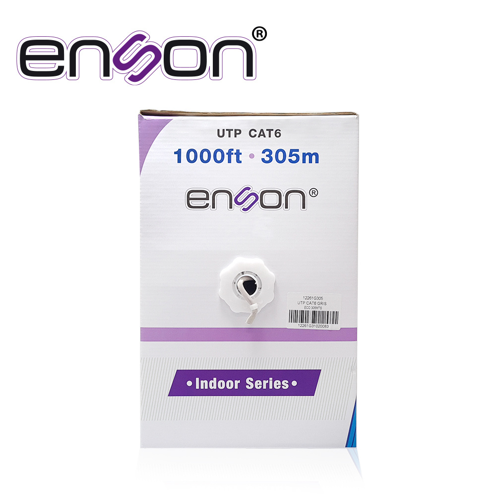 Expercom.mx - Enson bobina de cable cat6 utp eco, 305 metros, gris