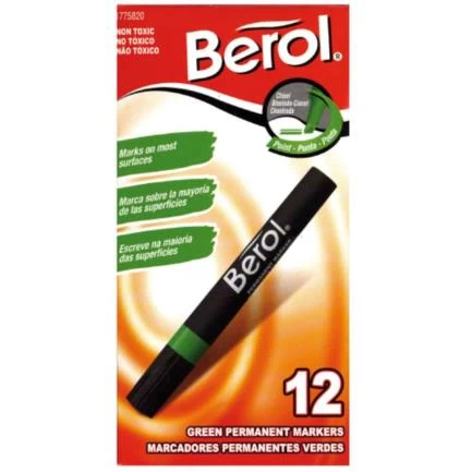 Expercom.mx - Marcador berol permanente verde c/12