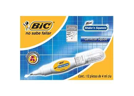 Expercom.mx - Pluma correctora bic mini 4ml c/12