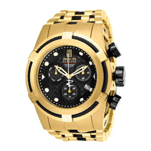 Expercom.mx - Invicta jt men 53mm stainless steel gold + black black dial