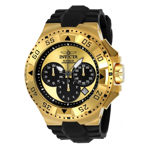 Expercom.mx - INVICTA Excursion Men 50mm Stainless Steel Gold + Black Gold