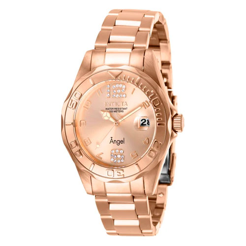 Expercom.mx - INVICTA Angel Lady 38mm Stainless Steel Rose Gold Ros