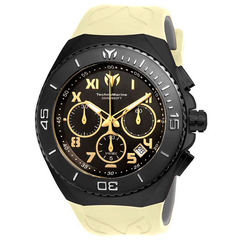 Expercom.mx - Technomarine manta men 48mm stainless steel black black+gold