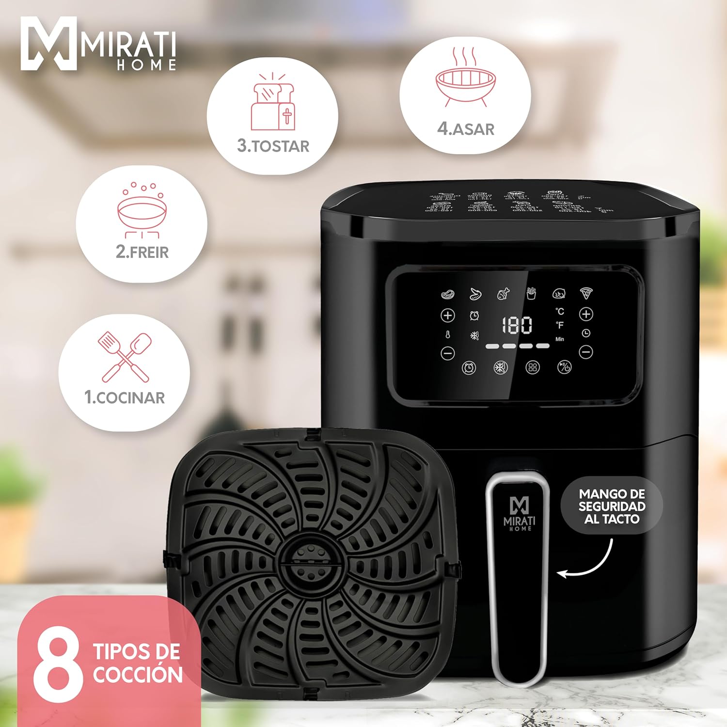 Expercom.mx - Freidora De Aire Mirati Digital 5 Litros 7 Modos ...