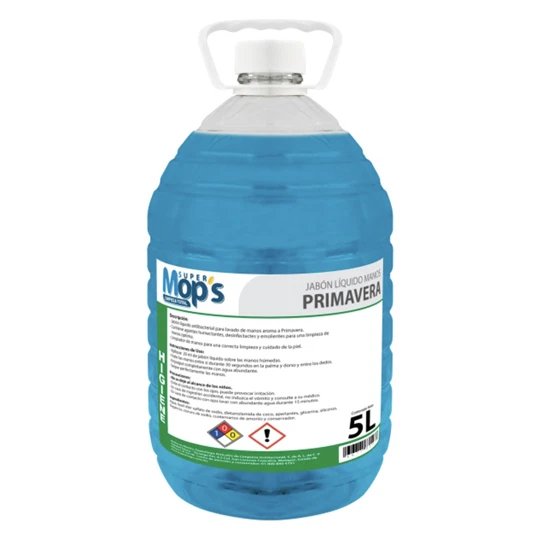 Expercom.mx - Jabon Liquido Mops Para Manos Primavera 5 Lt