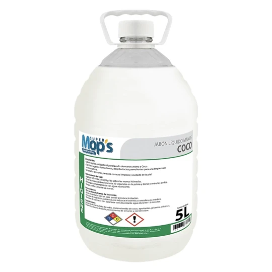 Expercom.mx - Jabon Liquido Para Manos Mops Coco 5 Lt