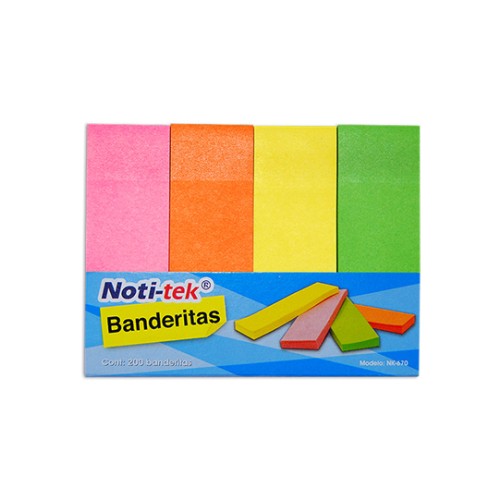 Expercom.mx - Banderitas adhesivas navitek 4 colores n eón 1" x 3 ...