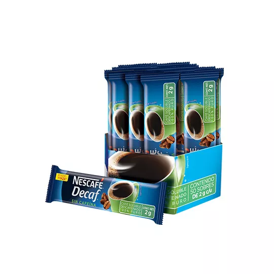Expercom.mx - Cafe Descafeinado Nescafe Decaf 50 Sobres De 2gr C U 1 Pza