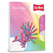 Expercom.mx - Hojas de color Scribe Tone Color mix pastel carta 100 hojas
