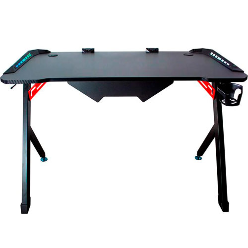 Expercom.mx - Escritorio gamer rgb touch, metal/ fibra carbono, medid...